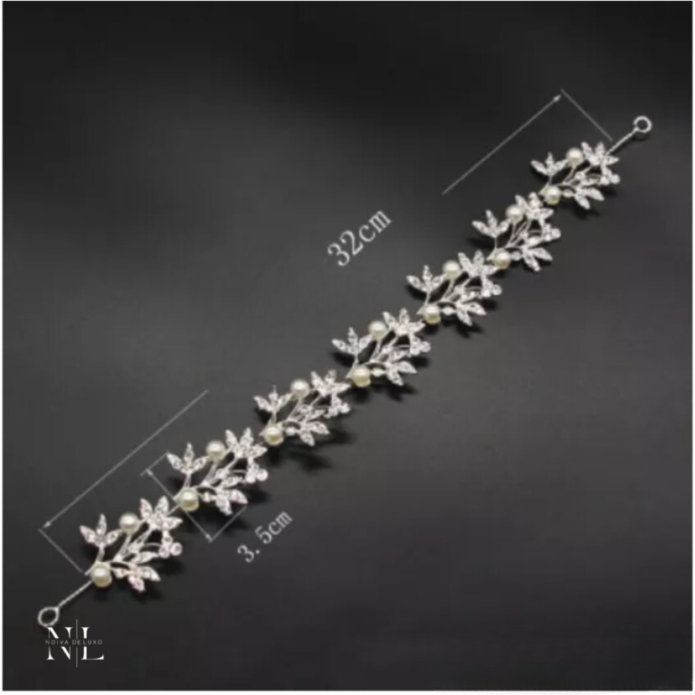 Arranjo para Cabelo de Noiva Tiara- Liza - Noiva de Luxo